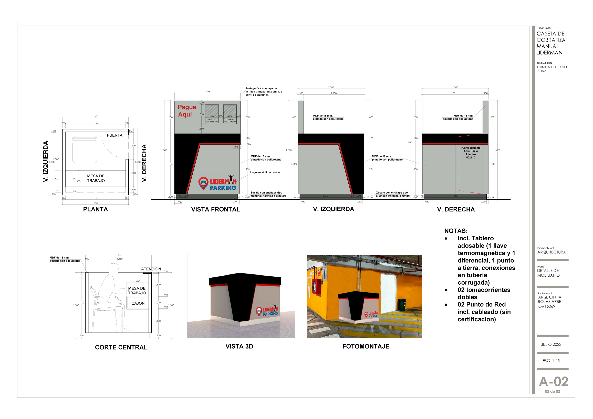 Mobiliario Cobranza Playa Clínica Delgado – Cliente Liderman – Proyecto ...